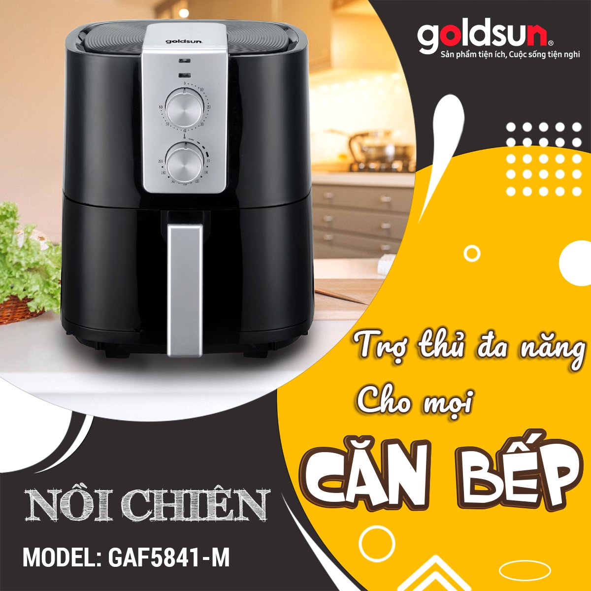 Nồi chiên không dầu Goldsun GAF5841-M